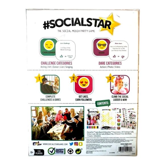 Mga | Toys | The Social Media Party Game Socialstar Board Game Toy ...